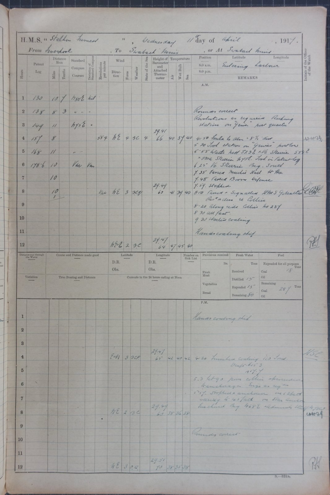 Ship Log Book questions - Sailors, navies and the war at sea - The ...