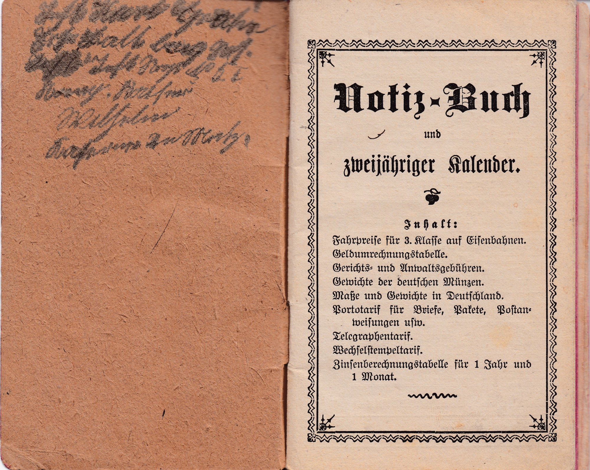 Gothic German notebook captured by New Zealand soldier in WW1 ...