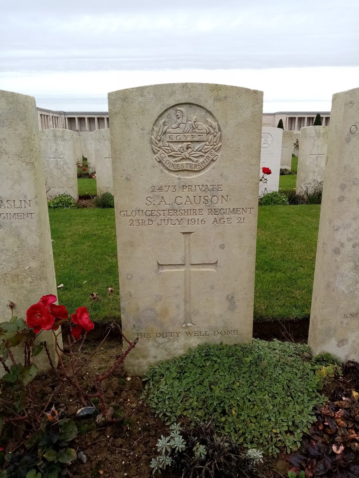 Pte Sidney Albert Causon 2473 1/5th Battalion Gloucestershire Regt ...