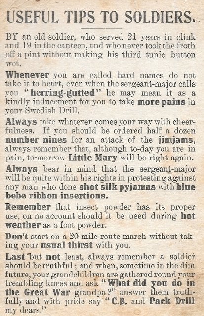 "20 Slang Terms From World War I" - Other Great War Chat - The Great ...