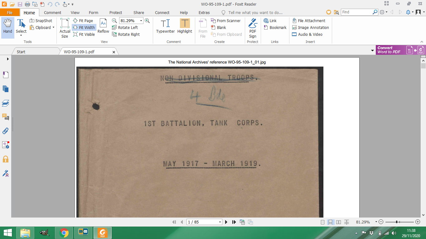 Tank Corps orbat - Soldiers and their units - The Great War (1914-1918 ...