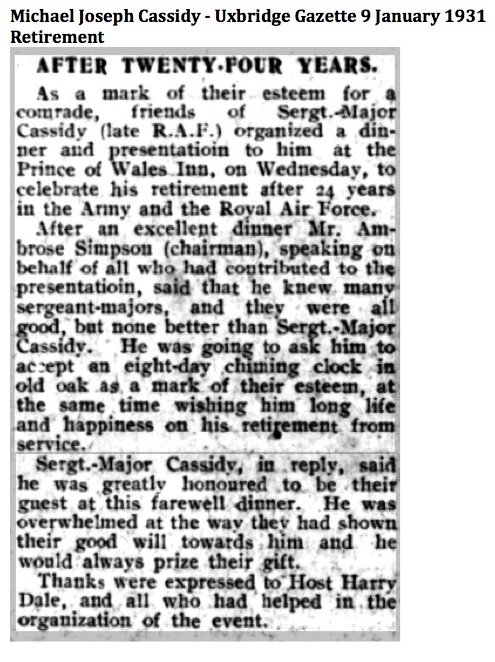 Michael Joseph Cassidy - (1) RN (2) RAMC [Militia] (3) Royal Irish ...