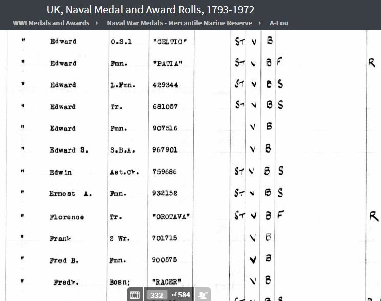 Trying to find medal owner's family - E. Collins FMN M.F.A - Medals ...