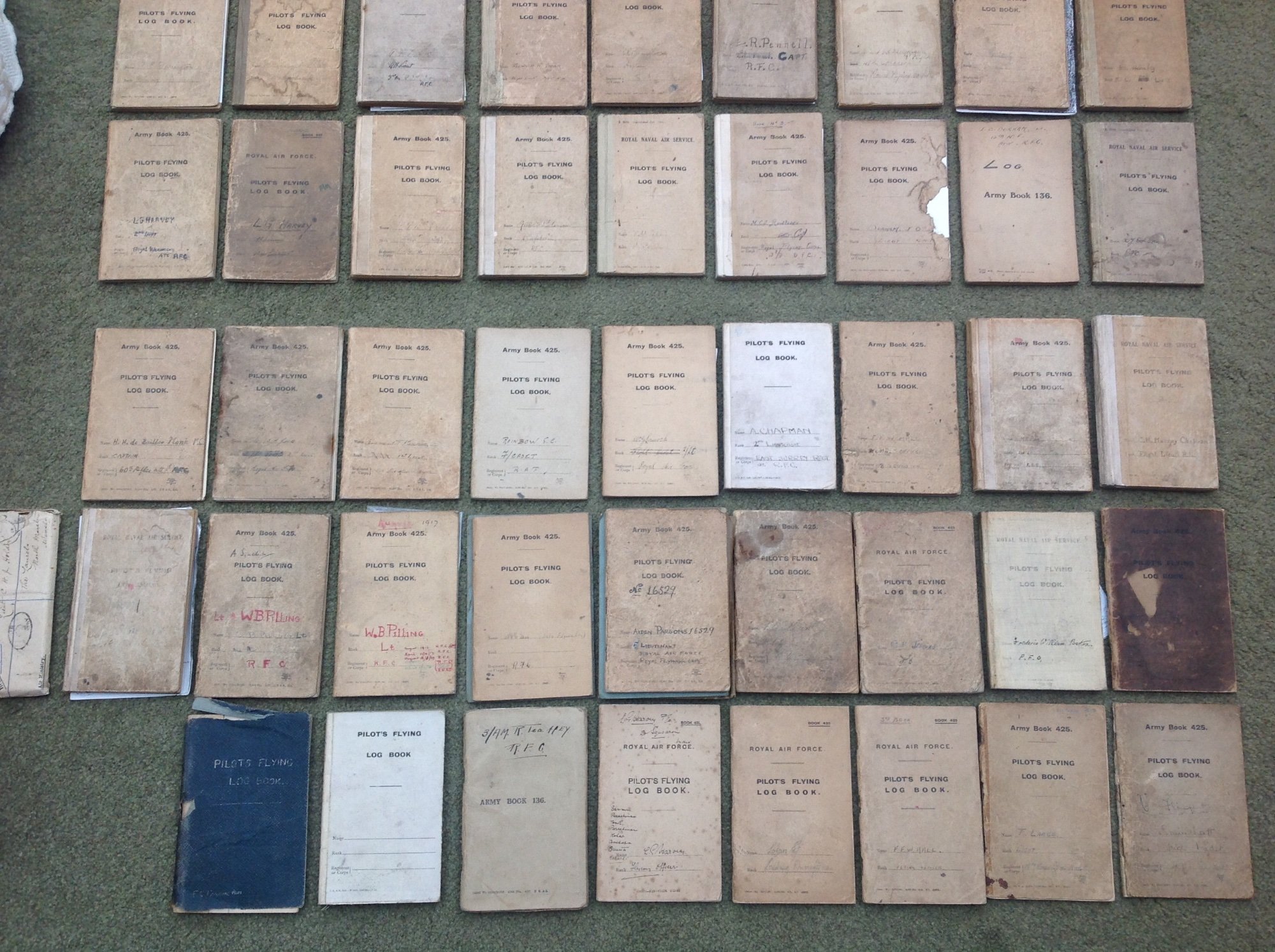 Log Book collection - Air personnel and the war in the air - The Great ...