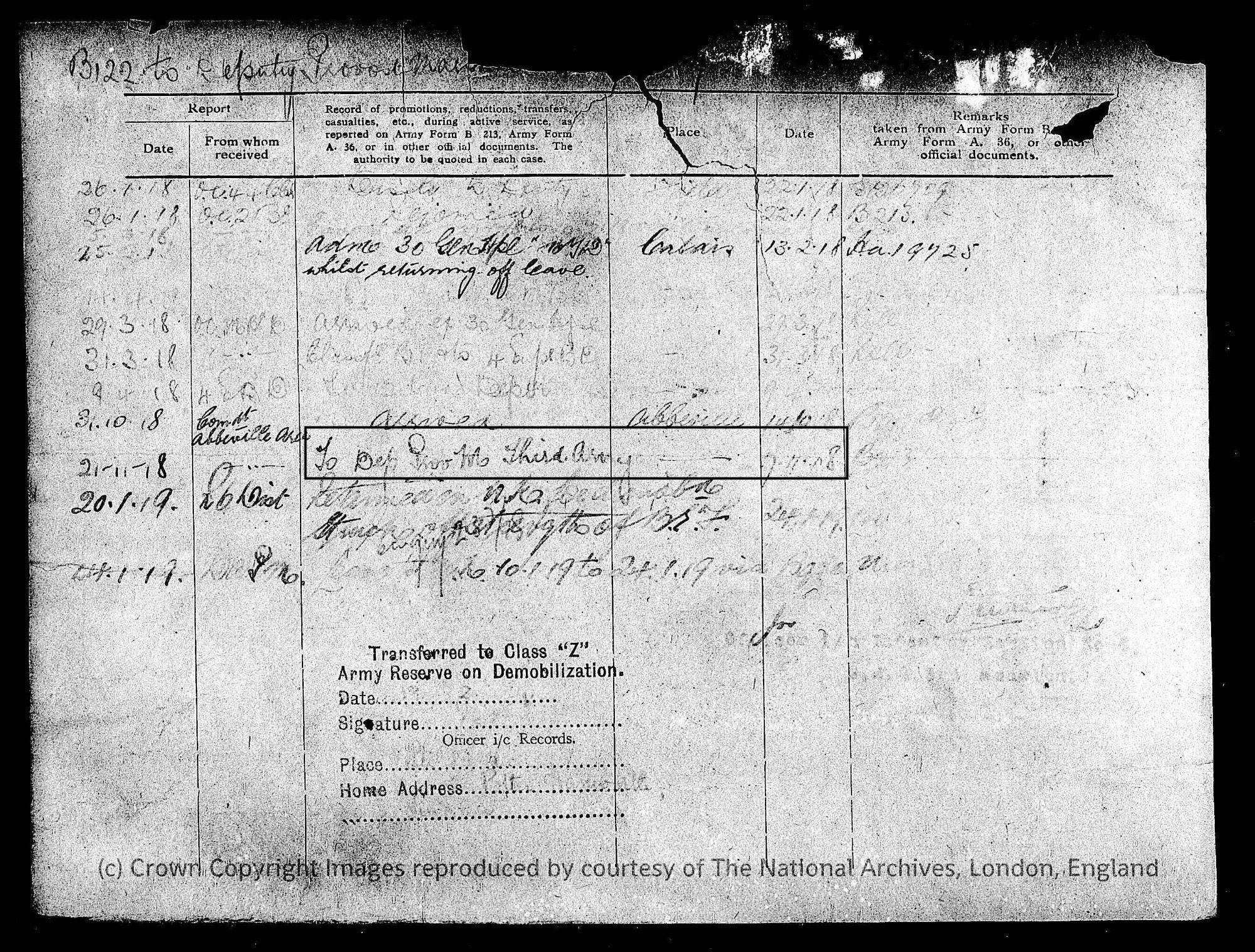 service record help - Soldiers and their units - The Great War (1914 ...