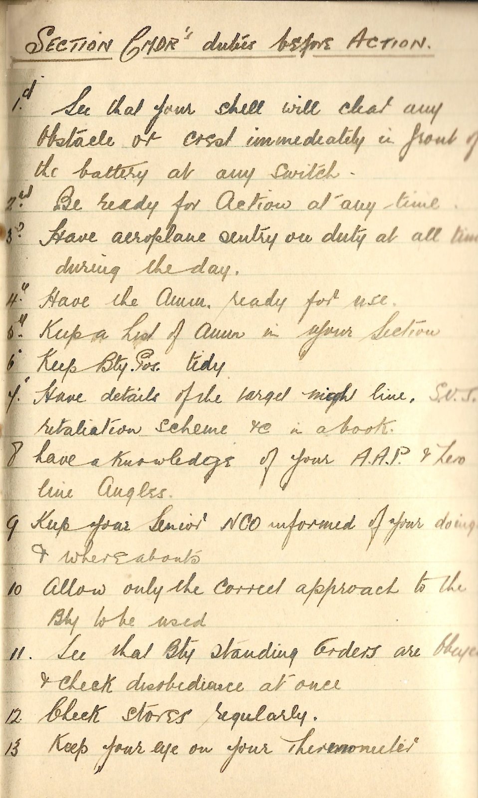 Duties of a Section Commander - Northumbrian Gunner meanderings - The ...