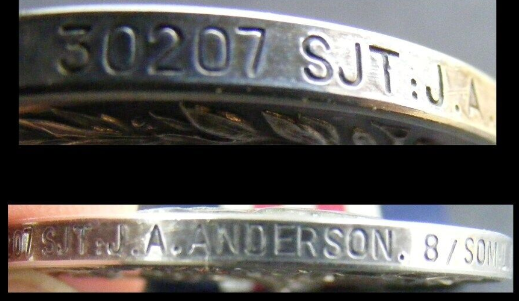 Sgt James Alexander Anderson MM, 30207, 8th Somerset Light Infantry ...