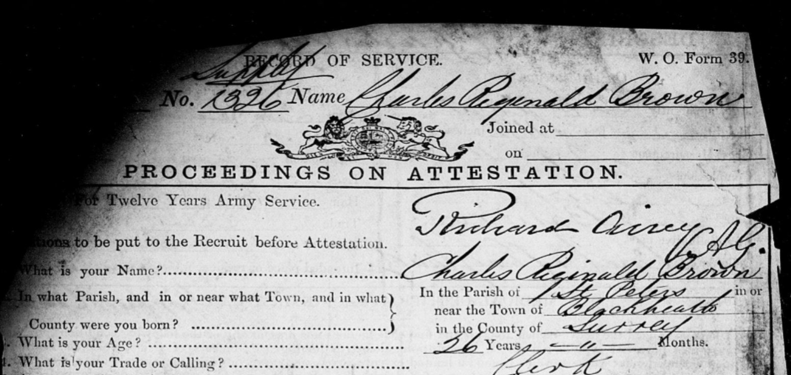 British Army WW1 service records 1914-1920 with a signature dated July ...