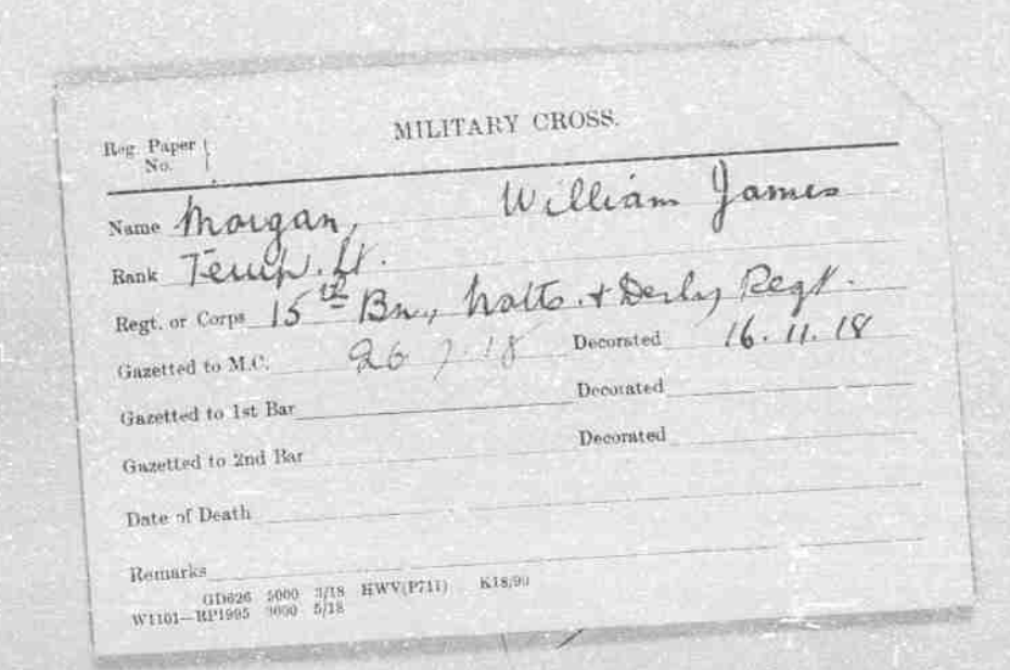 William James Morgan - Soldiers and their units - The Great War (1914 ...
