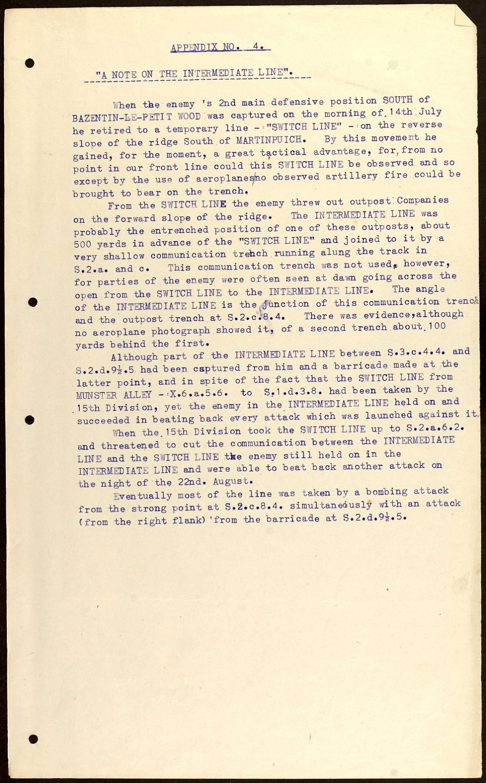 Intermediate Line. August 1916. - The Western Front - The Great War ...