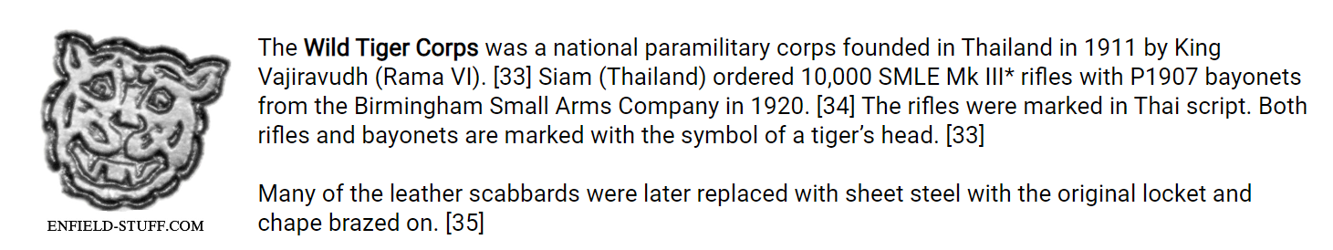 Siam Enfield, Tigers? - Arms and other weapons - The Great War (1914 ...