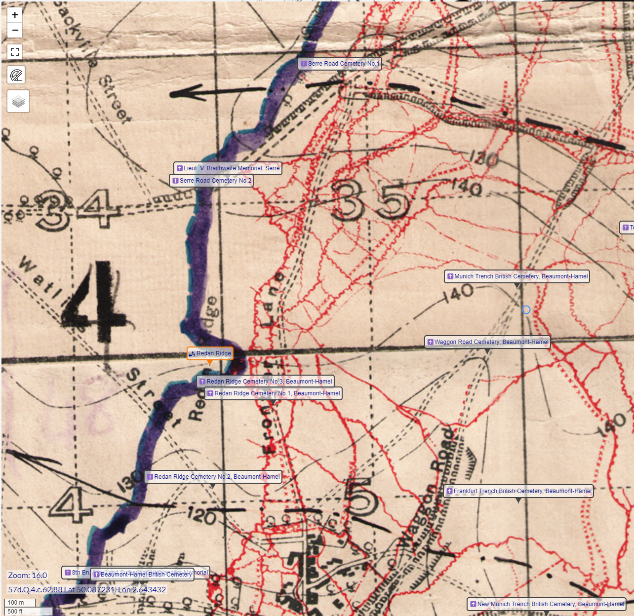 British Front Line Serre Road, 1st July 1916 - The Western Front - The ...