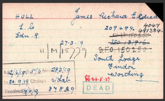 James Richard Eldred Hull - Soldiers and their units - The Great War ...