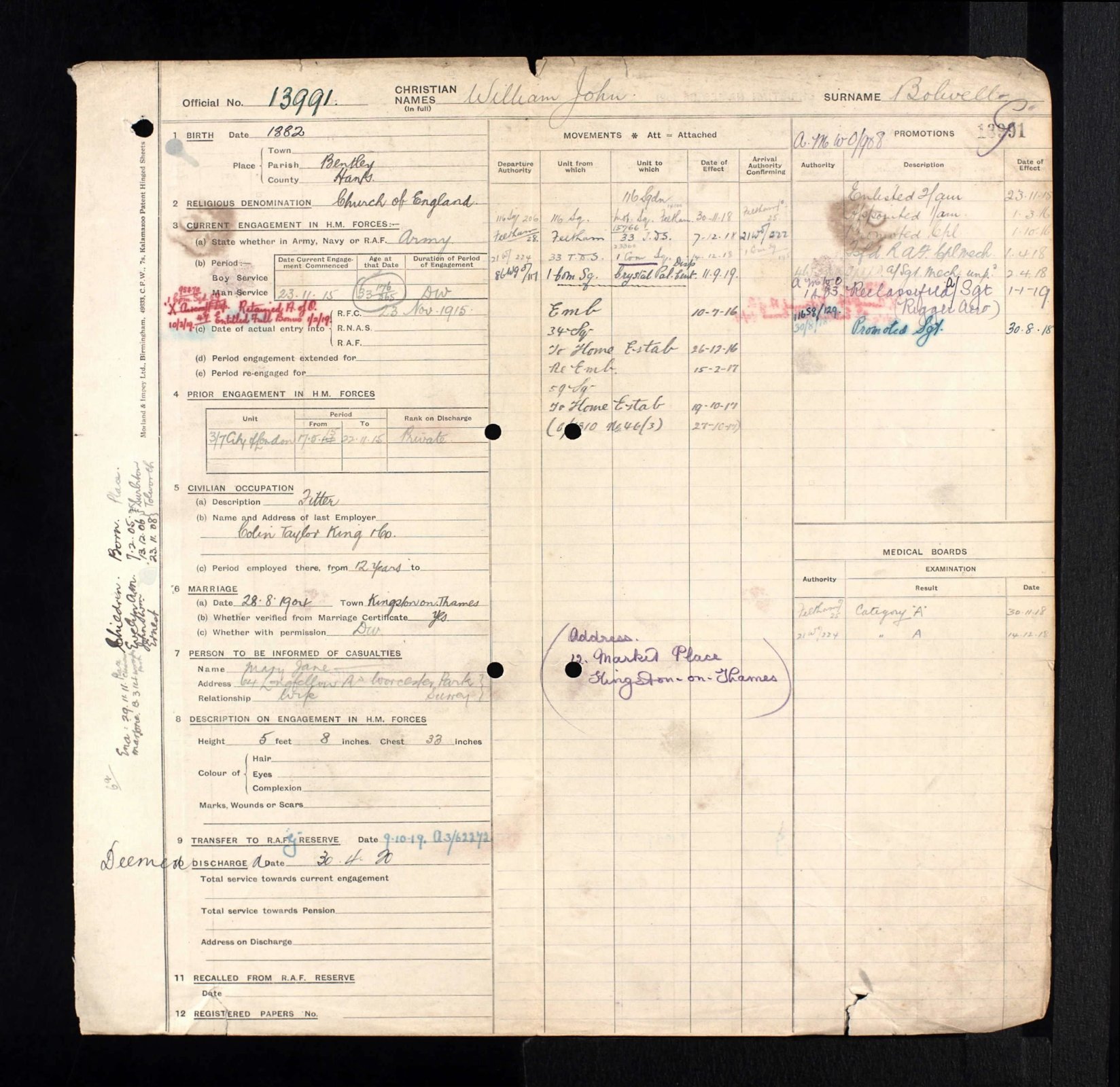 34 Sqn RFC - Ops Log or 1916 events? - Soldiers and their units - The ...