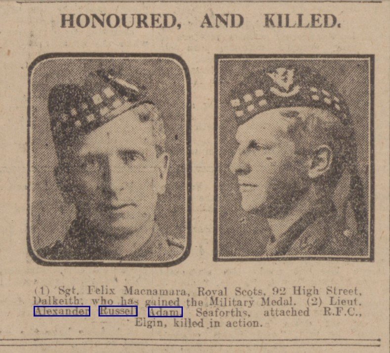 Alexander R. Adam and William Henry Gunner 60 Squadron photographs ...