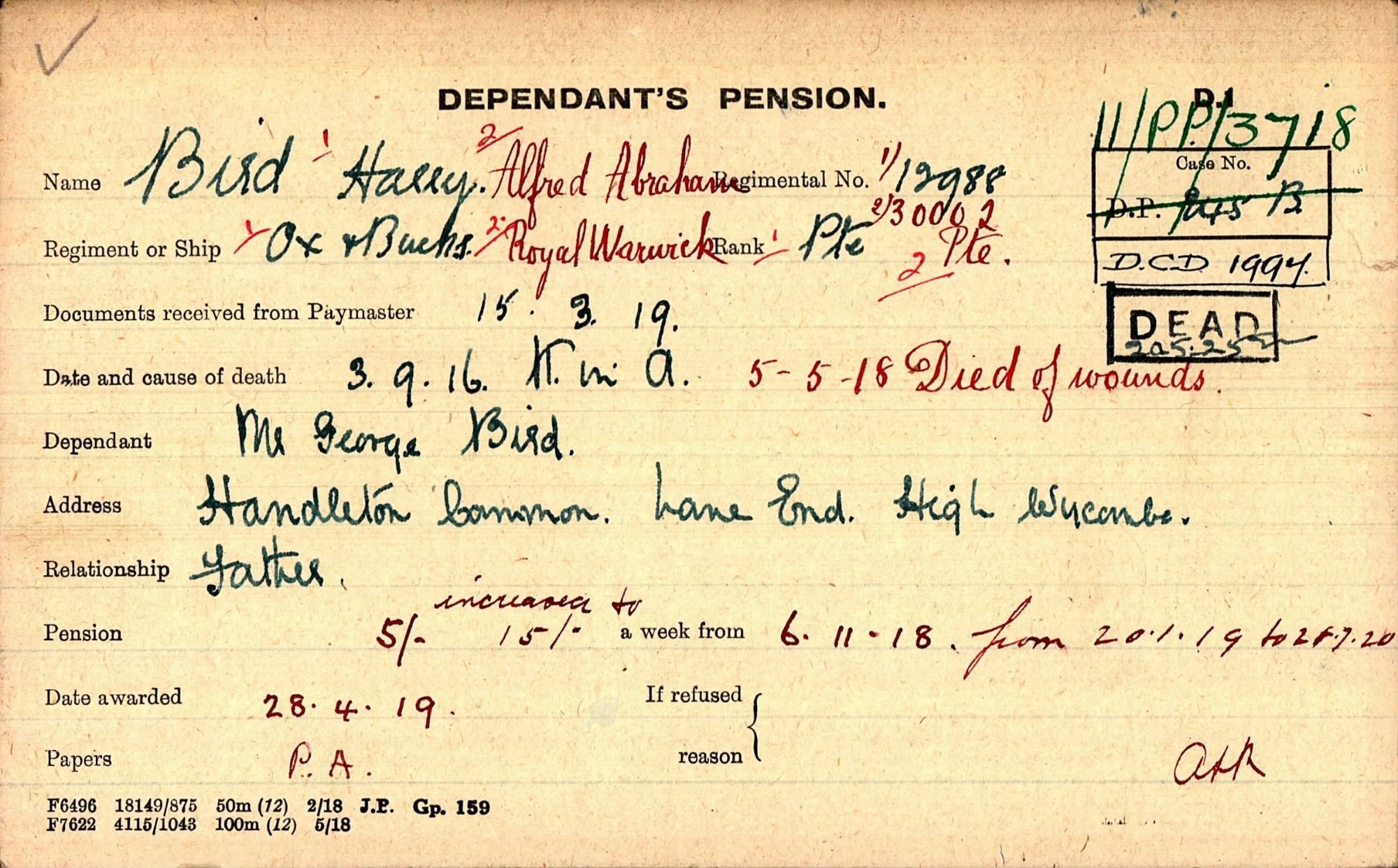 One pension card for 2 brothers ? - Interpreting documents - The Great ...