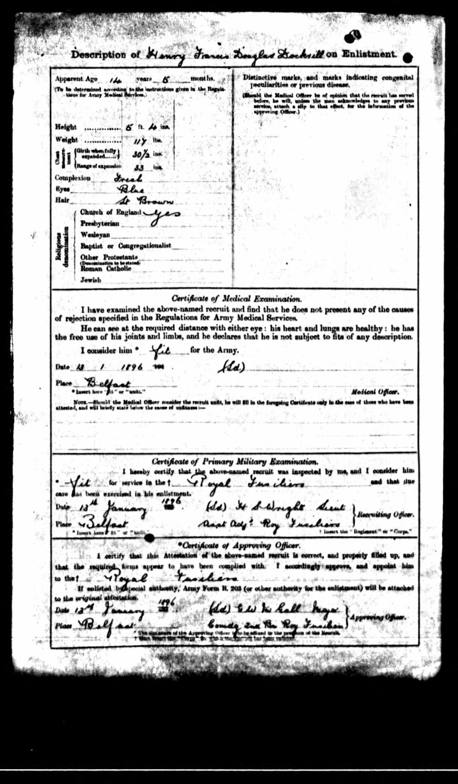Quartermaster (Hon. Lieutenant) Henry Francis Douglas Dockrill, 2nd ...