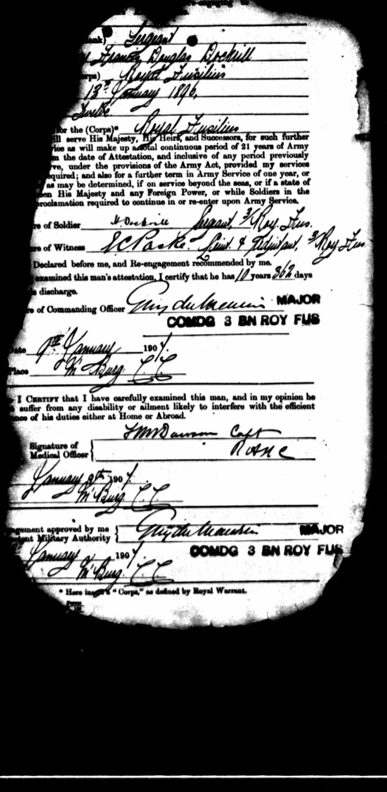 Quartermaster (Hon. Lieutenant) Henry Francis Douglas Dockrill, 2nd ...