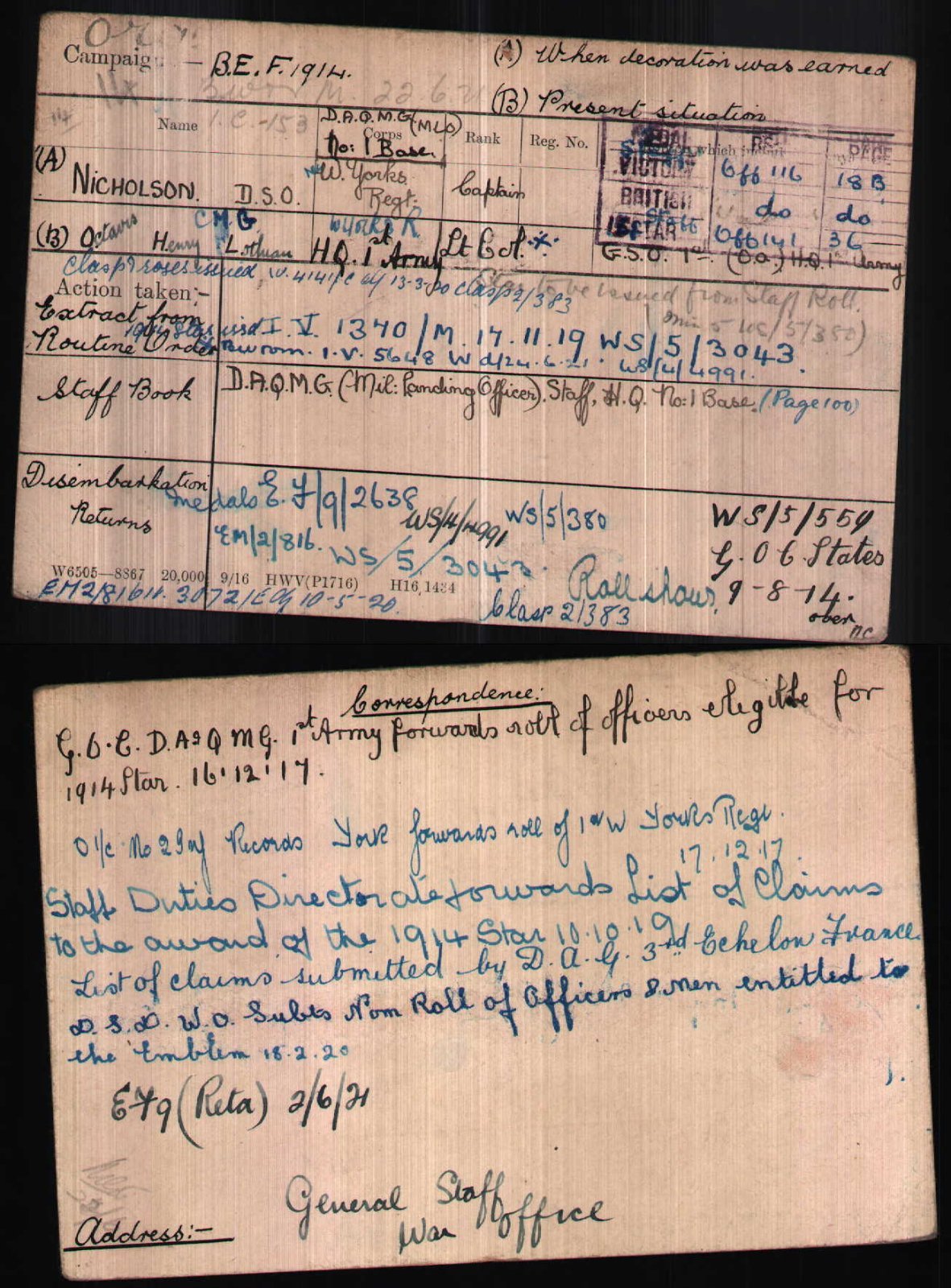 First Army Officer - Interpreting documents - The Great War (1914-1918 ...