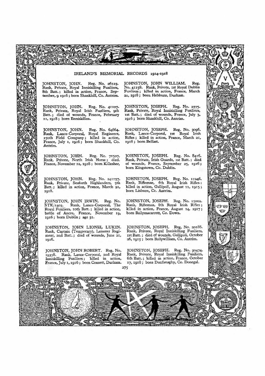 Joseph Johnston, Irish Guards - Soldiers and their units - The Great ...