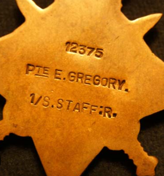 12375 Pte Edwin Gregory Staffordshire Regiment - Soldiers and their ...