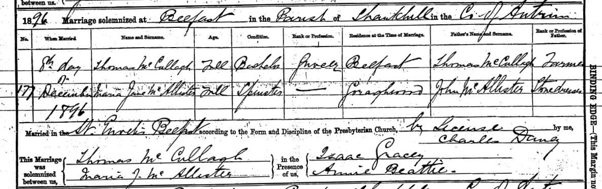 Pte Alfred Frederick McAllister KLR casualty - help to find his Ireland ...
