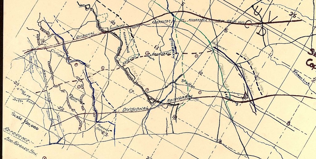 Passchendaele yellow red blue line on map (Sussex ) Help for location ...