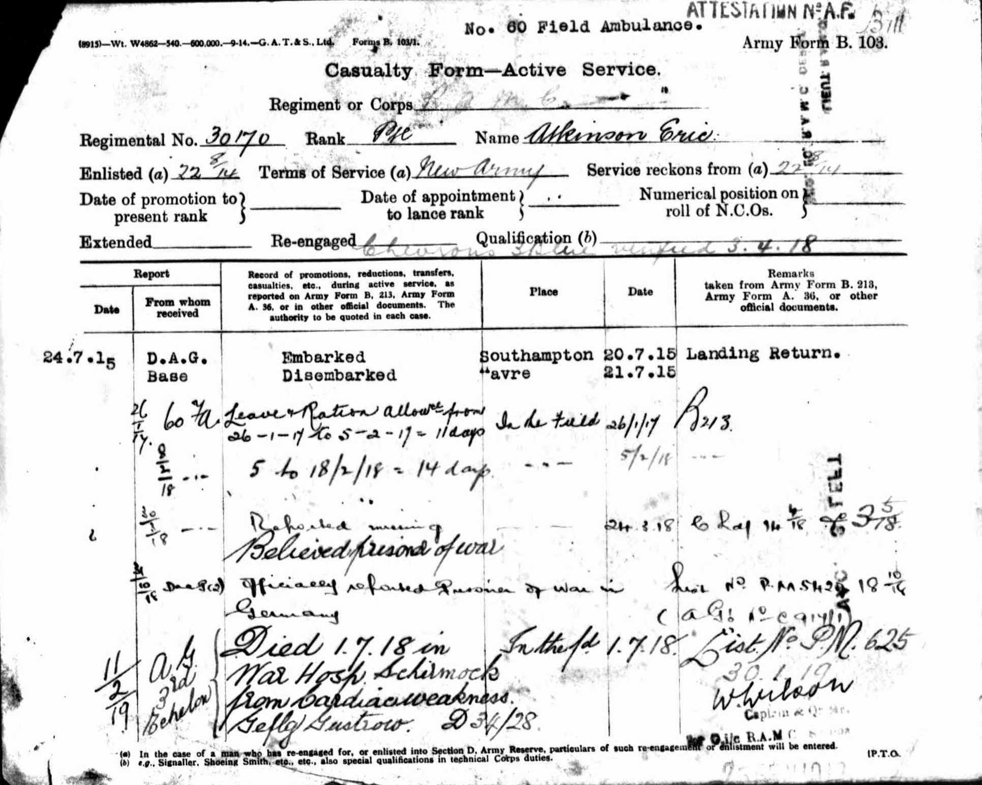 Atkinson Brothers, born Belfast, lived Dublin - Soldiers and their ...