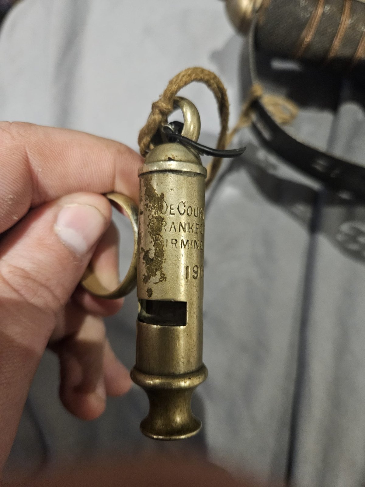 1916 Officers Whistle with Ring attached for ease of carrying. - Other ...