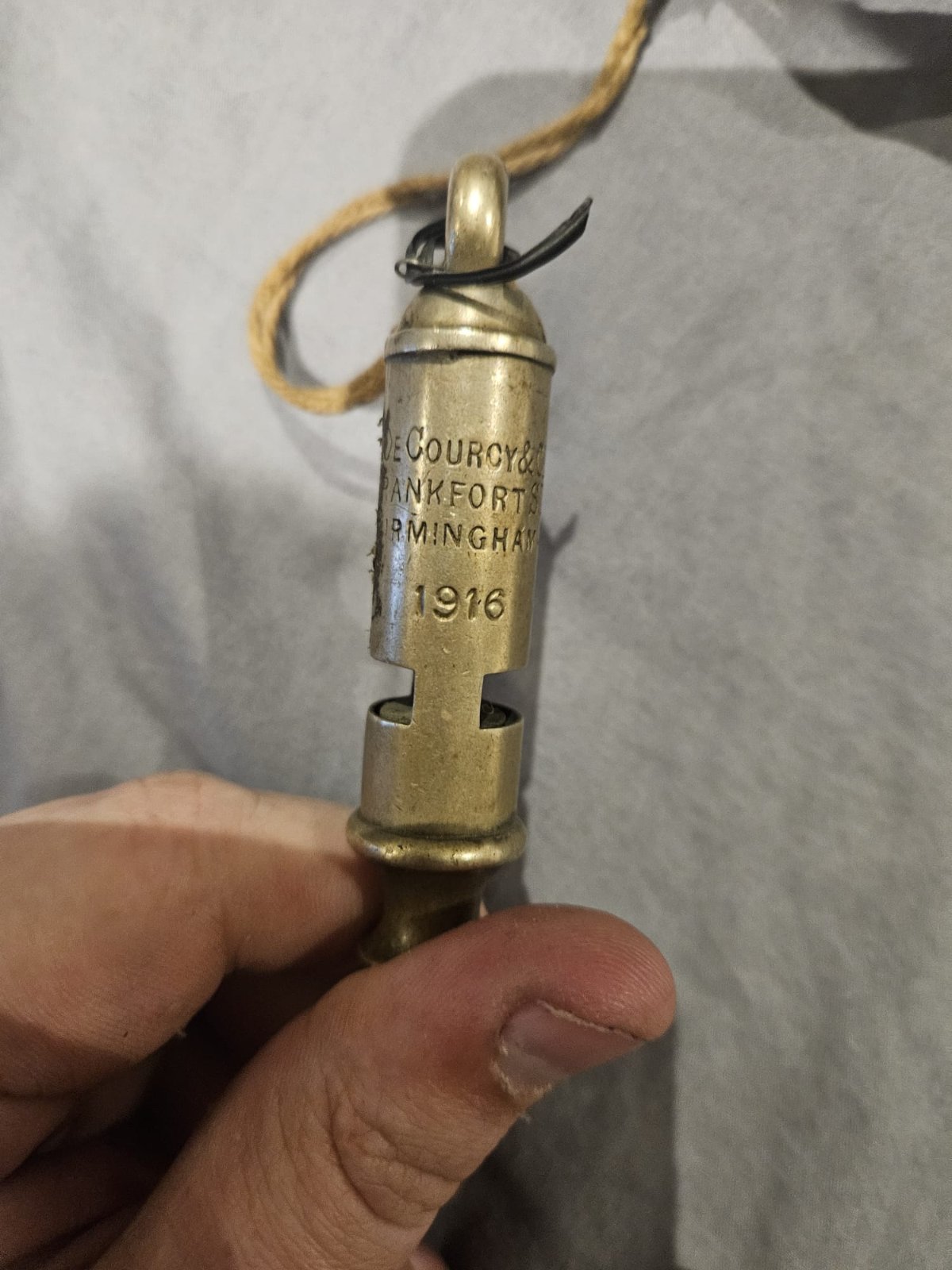 1916 Officers Whistle with Ring attached for ease of carrying. - Other ...