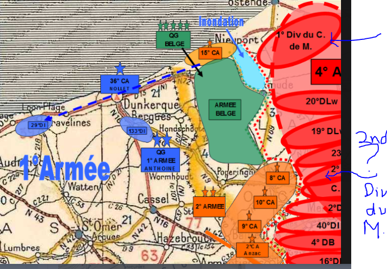 The whereabouts of the 3rd Division of Naval Marines in Yser area June ...