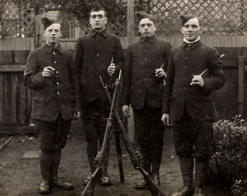Infantry NCOs in jackets without breast pockets, photographed 1914 ...