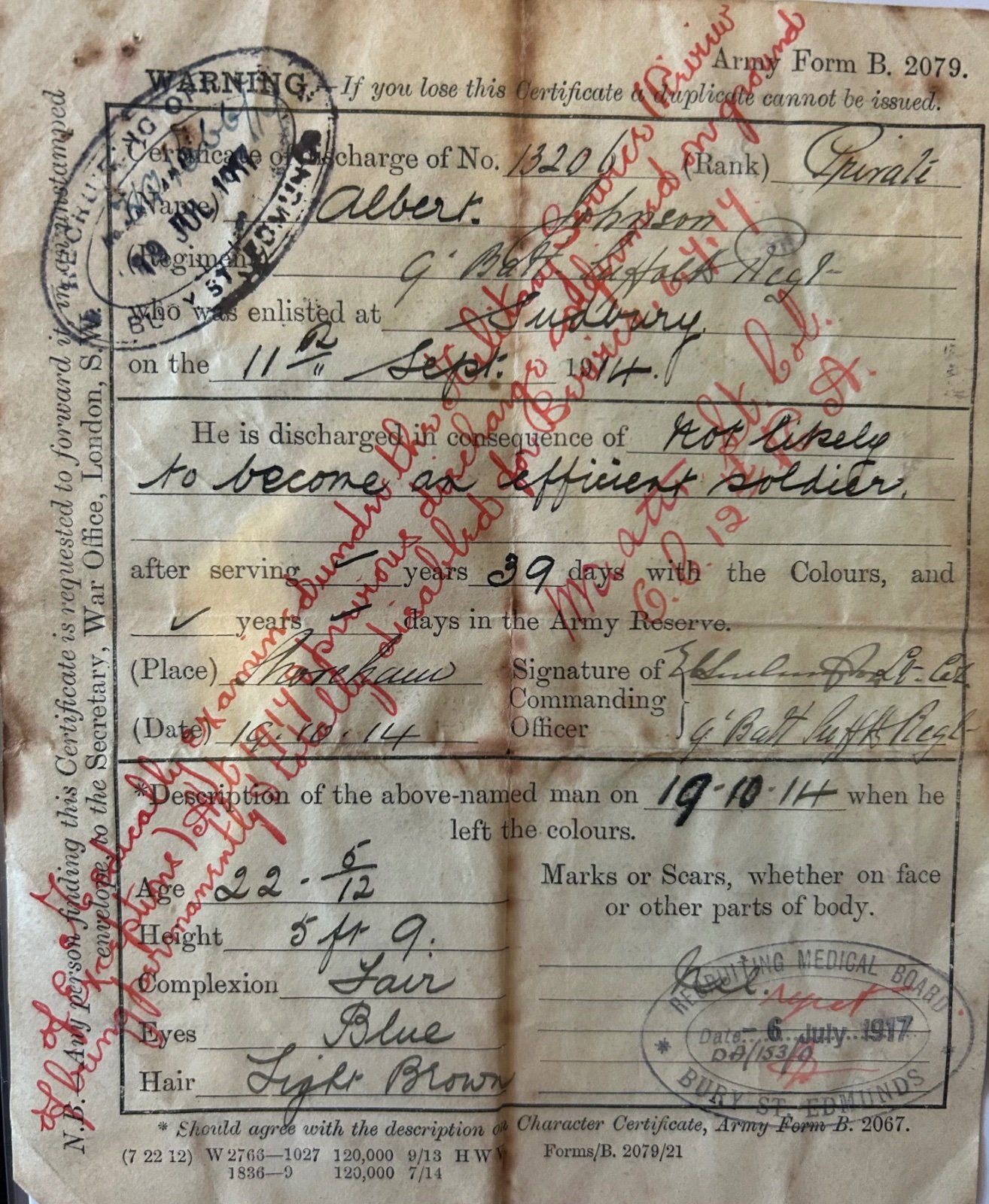 Discharge certificate meaning - Soldiers and their units - The Great ...
