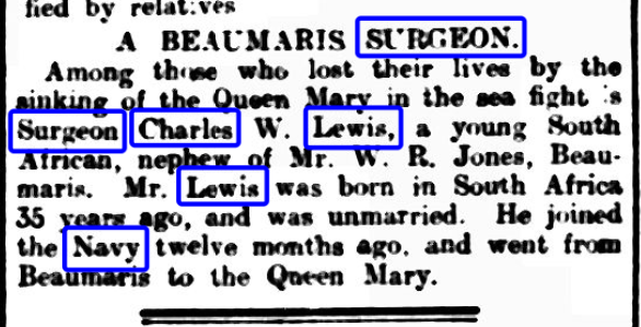 Ship's Surgeon Charles William Lewis - Sailors, navies and the war at ...