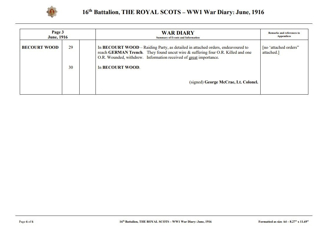Hendry (Harry) Stewart 16th Royal Scots. - Soldiers and their units ...