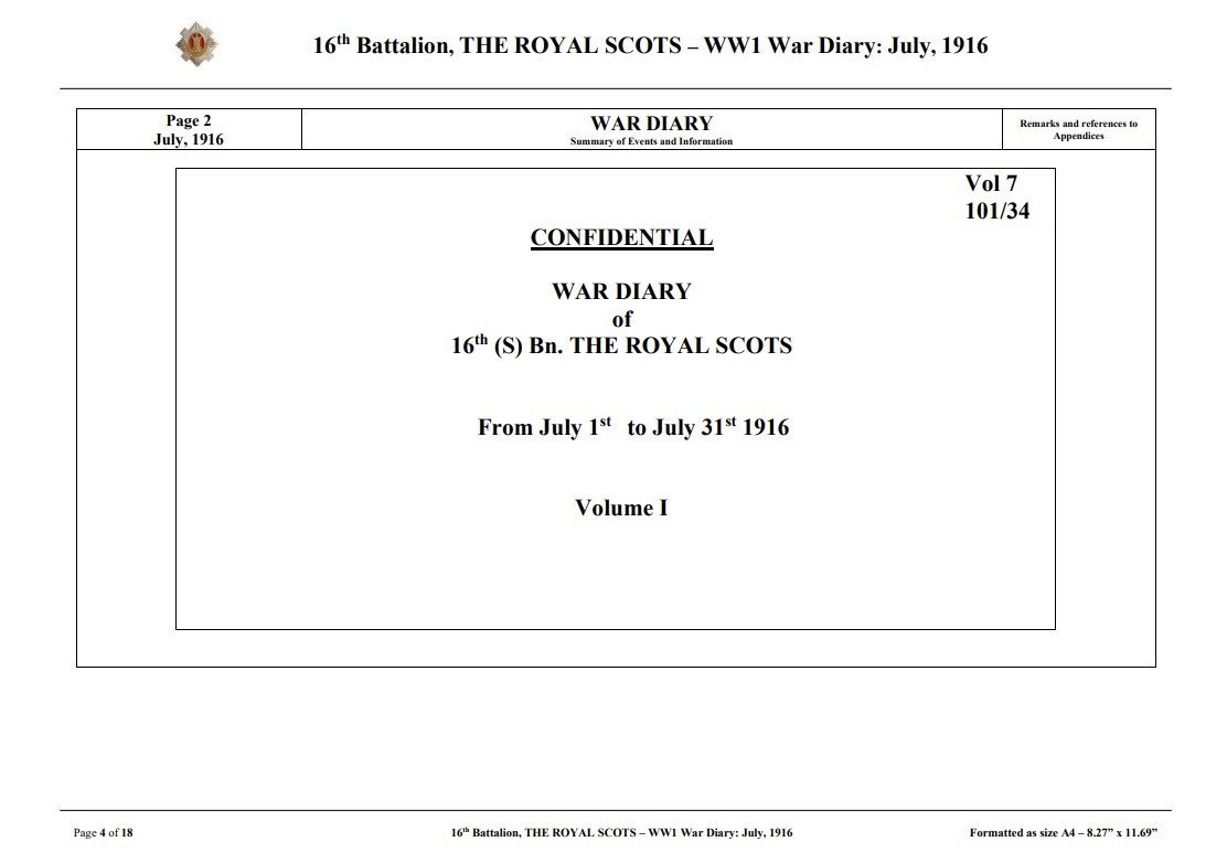 Hendry (Harry) Stewart 16th Royal Scots. - Soldiers and their units ...