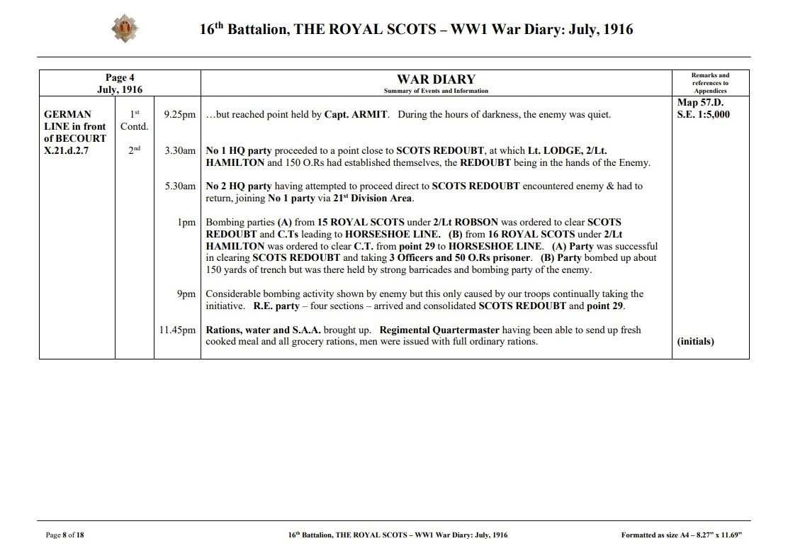 Hendry (Harry) Stewart 16th Royal Scots. - Soldiers and their units ...