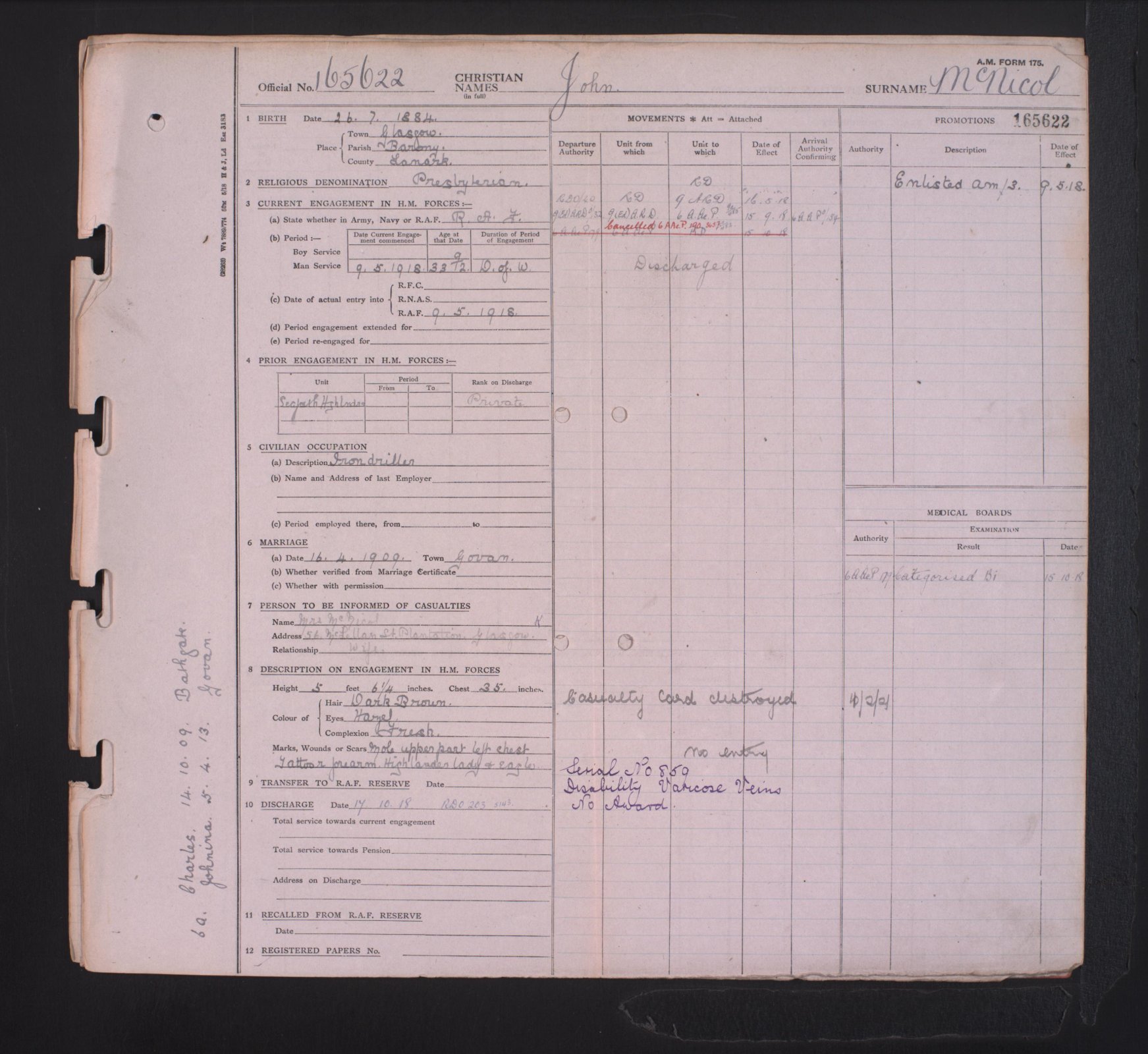 Help with RAF Service Record - Air personnel and the war in the air ...