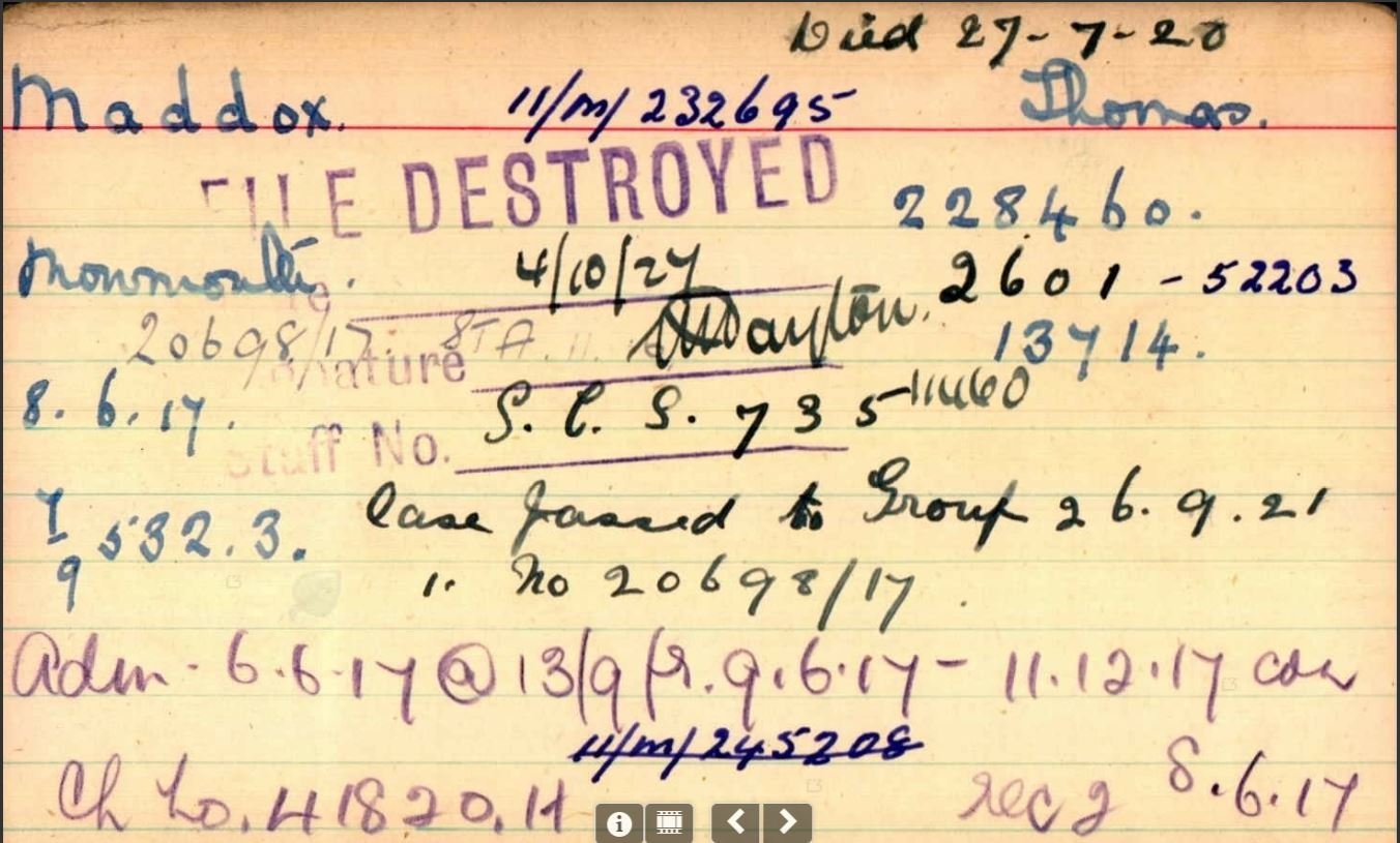 My Grandfather Thomas Maddox - died Ireland 1920 - Soldiers and their ...