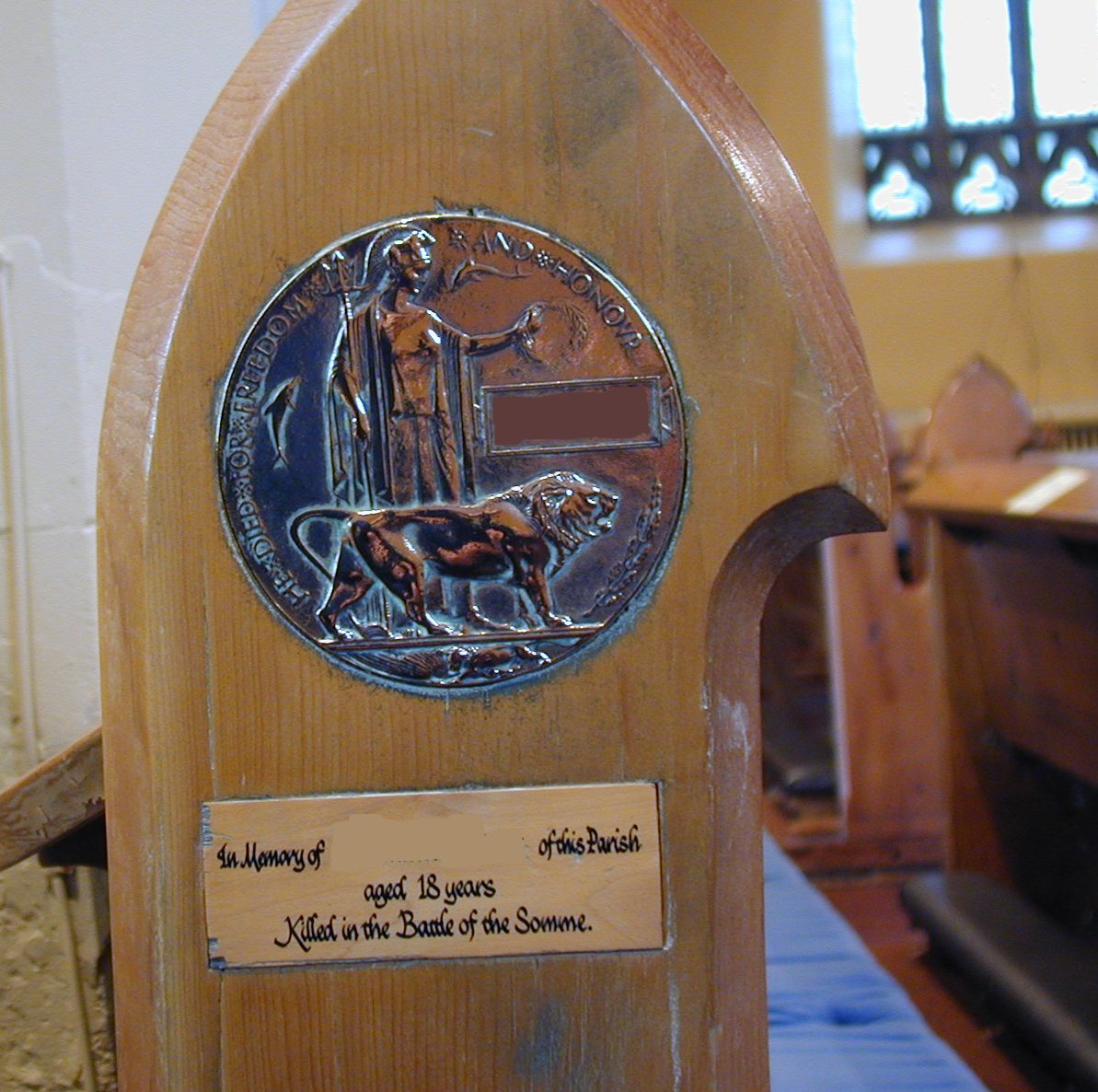An unusual setting of a death plaque? - Cemeteries and memorials - The ...