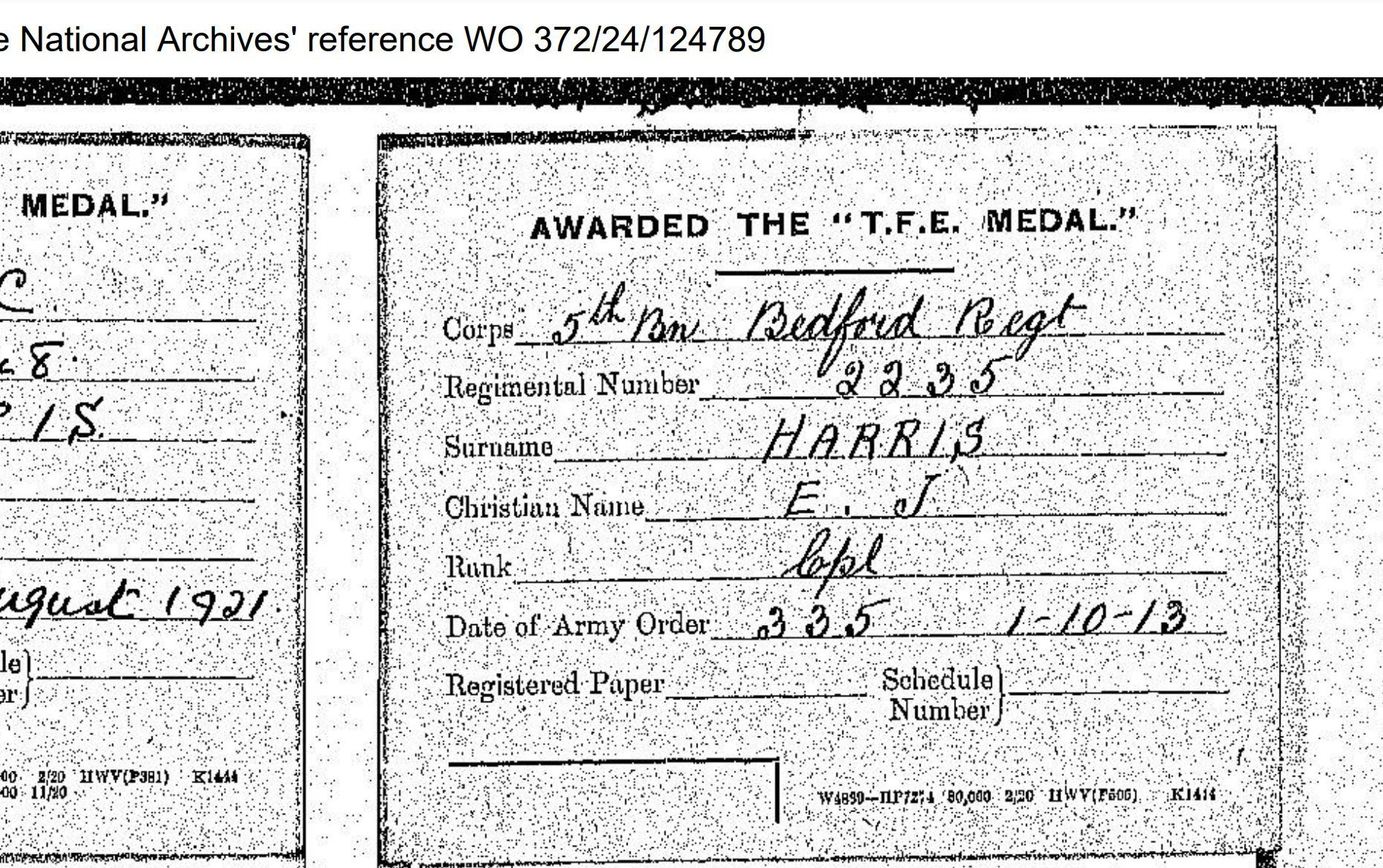 A Bedfordshire Regiment and Sherwood Foresters mystery - Sjt Edward ...