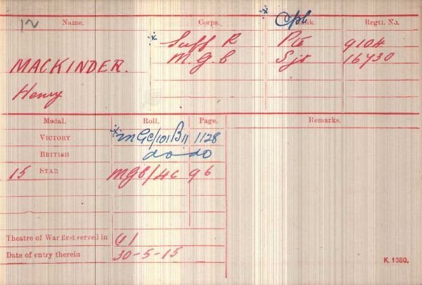Private 14257 Joseph Linney Mackinder MM 2nd Bat Suffolk reg - Soldiers ...