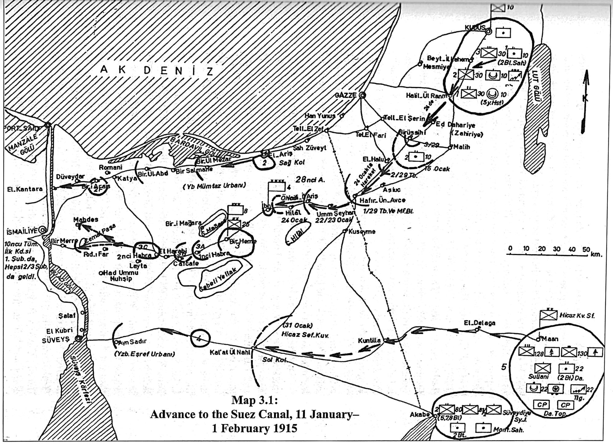 1915 attack on the Suez Canal - Middle East & North Africa - The Great ...