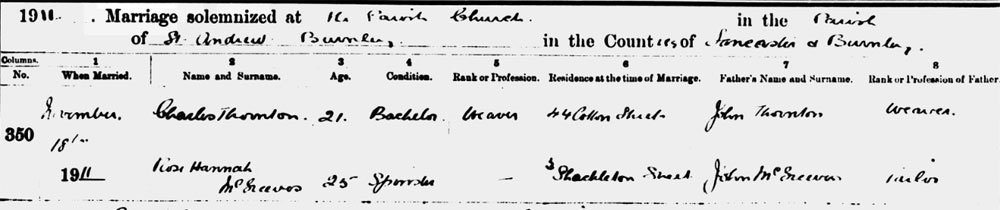 Charles Thornton - Burnley - Soldiers and their units - The Great War ...