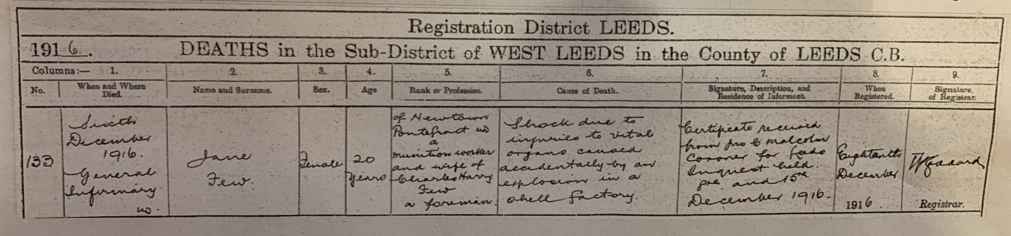 Names of 35 Girls Killed at Barnbow Needed Please. - Page 4 - Women and ...