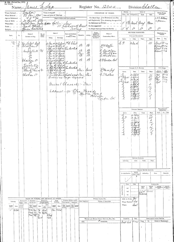 Regimental Number 350719 - James LeSage Royal Fusiliers and Labour ...