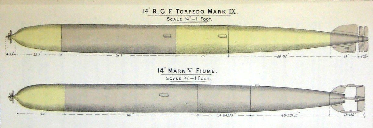 14-inch RGF Mark X (1897 model) torpedo - Sailors, navies and the war ...