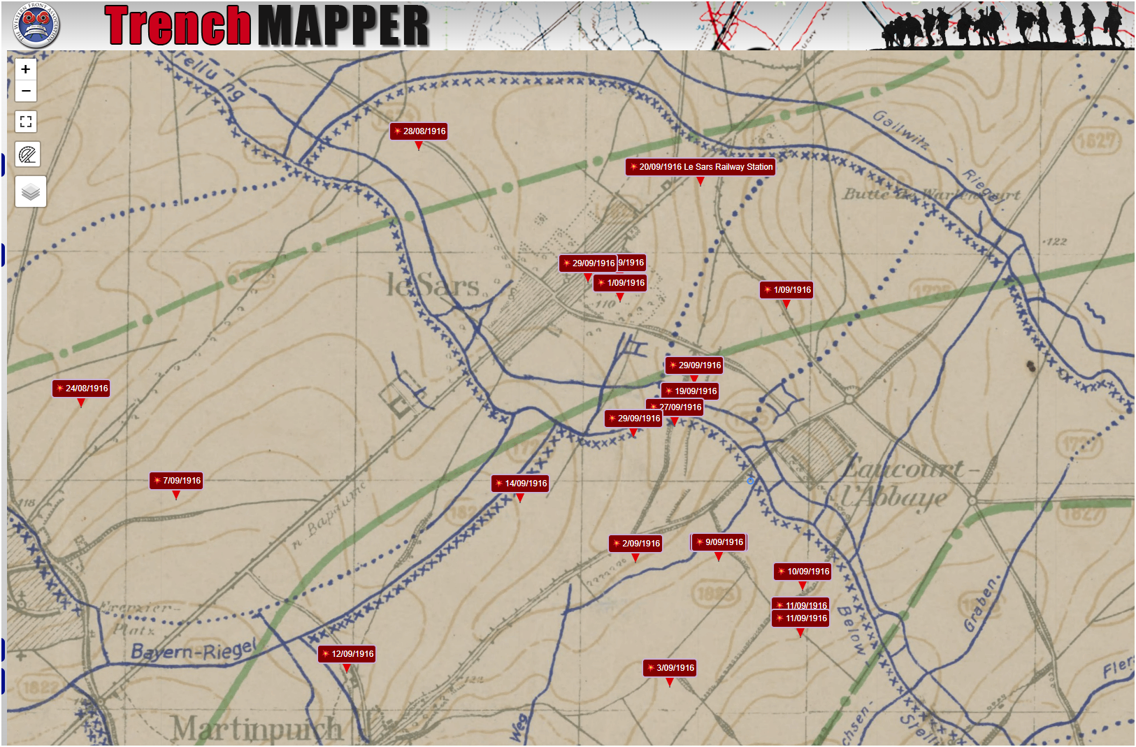 Locating the correct Trench Maps - Battle of the Somme - Maps - The ...