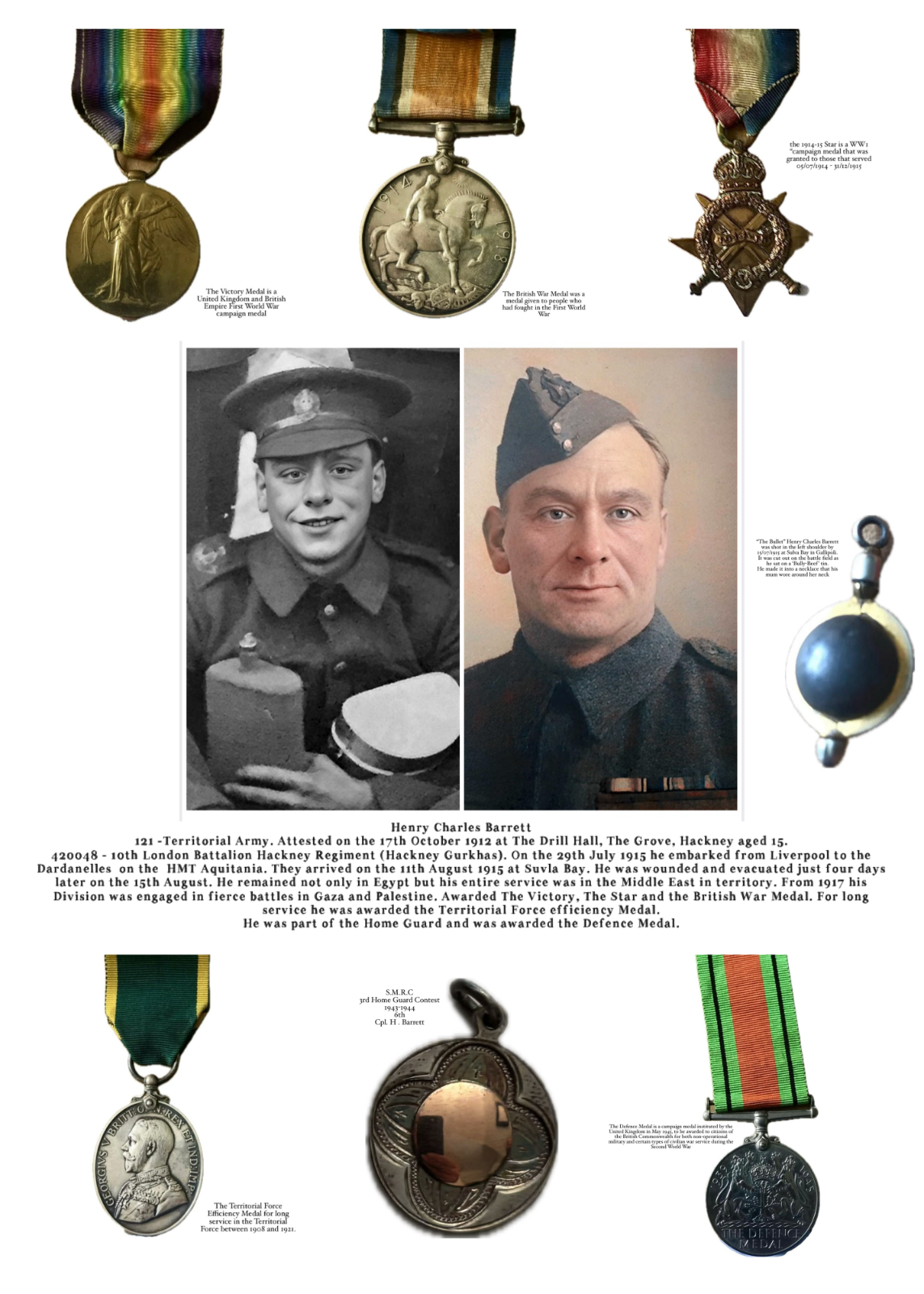 Henry Charles Barrett 420048 - Soldiers and their units - The Great War ...