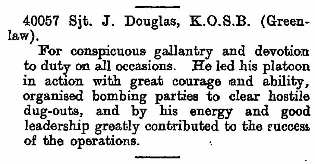 John Douglas DCM 2/KOSB - trying to work out 5104 Royal Scots - if its ...